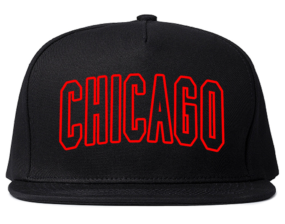 Red Chicago Illinois Outline Mens Snapback Hat – Urban Gear