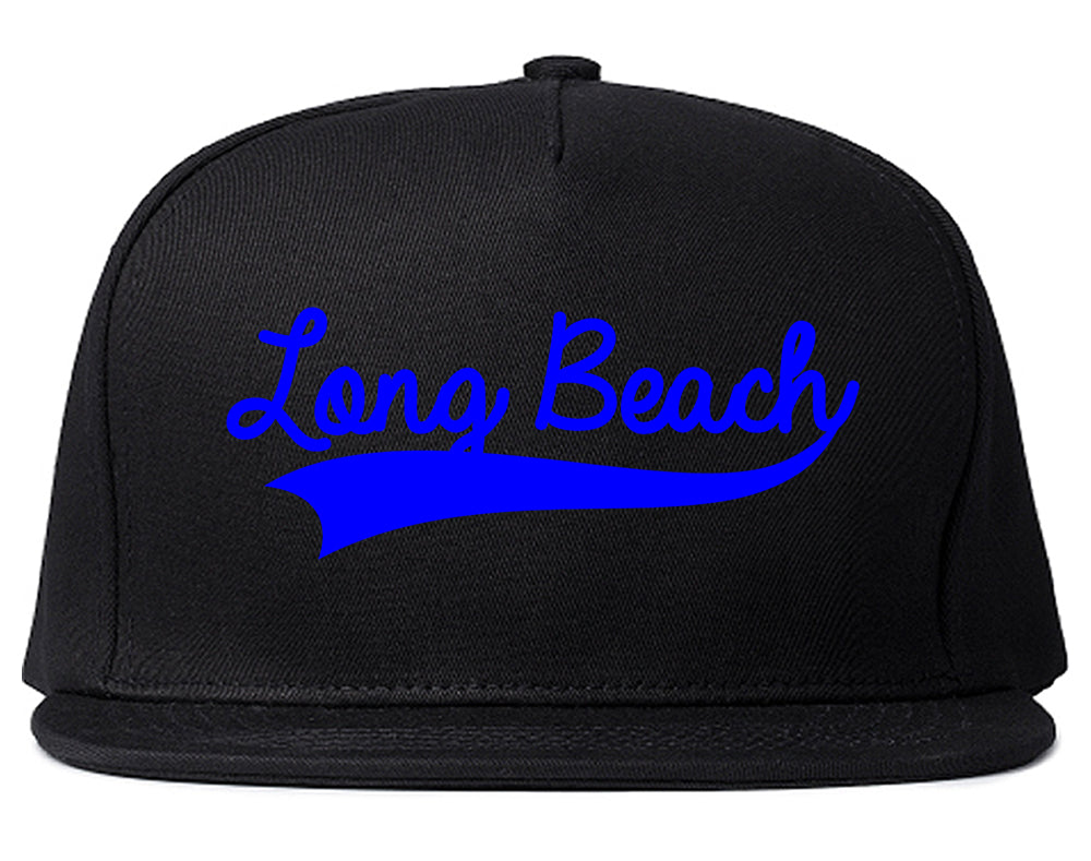 Royal Blue Long Beach Varsity Logo Mens Snapback Hat – Urban Gear